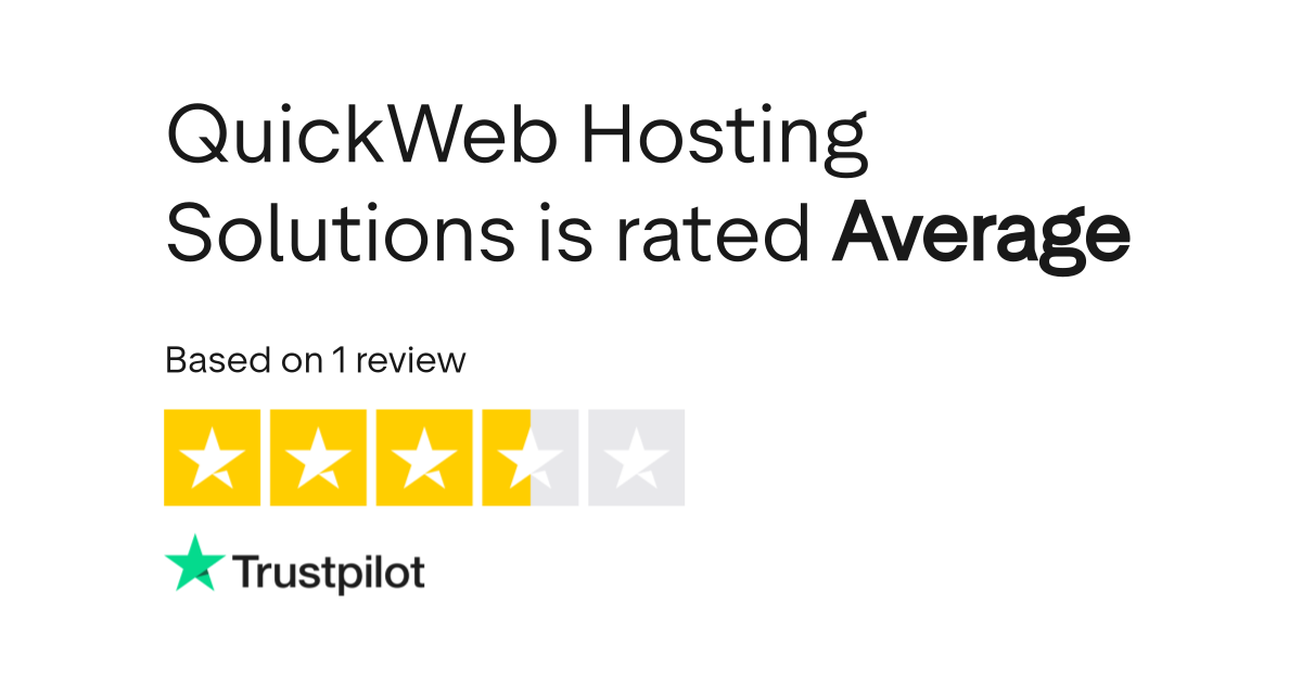 QuickWeb Hosting Solutions Reviews | Read Customer Service Reviews of ...