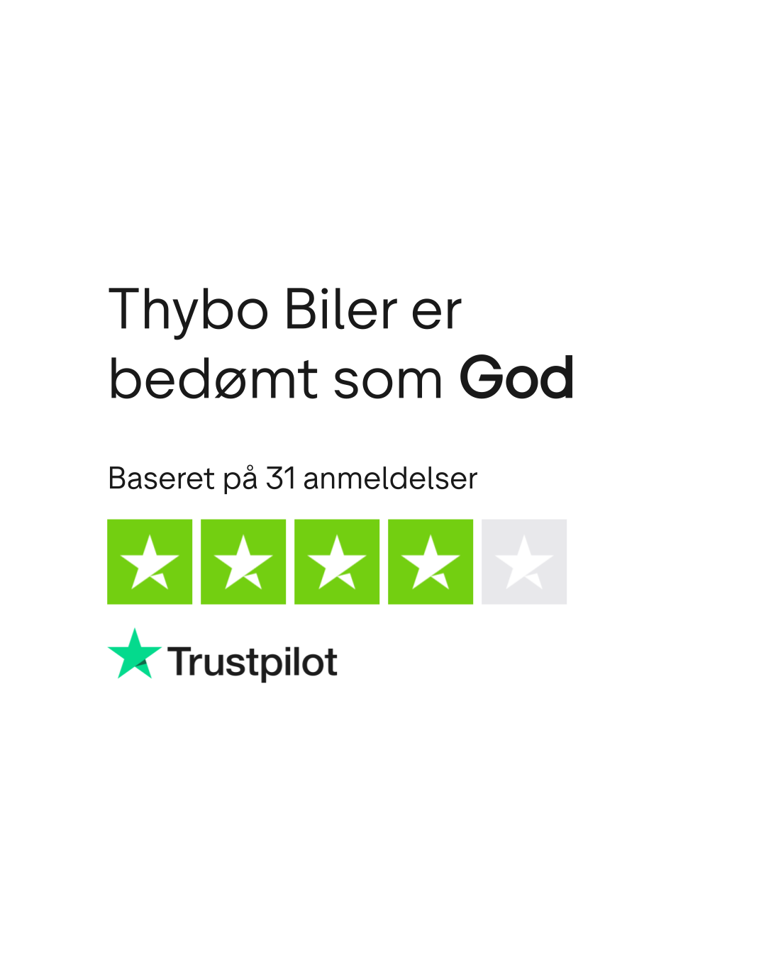 Anmeldelser af Thybo Biler | Læs kundernes anmeldelser af thybo-biler.dk