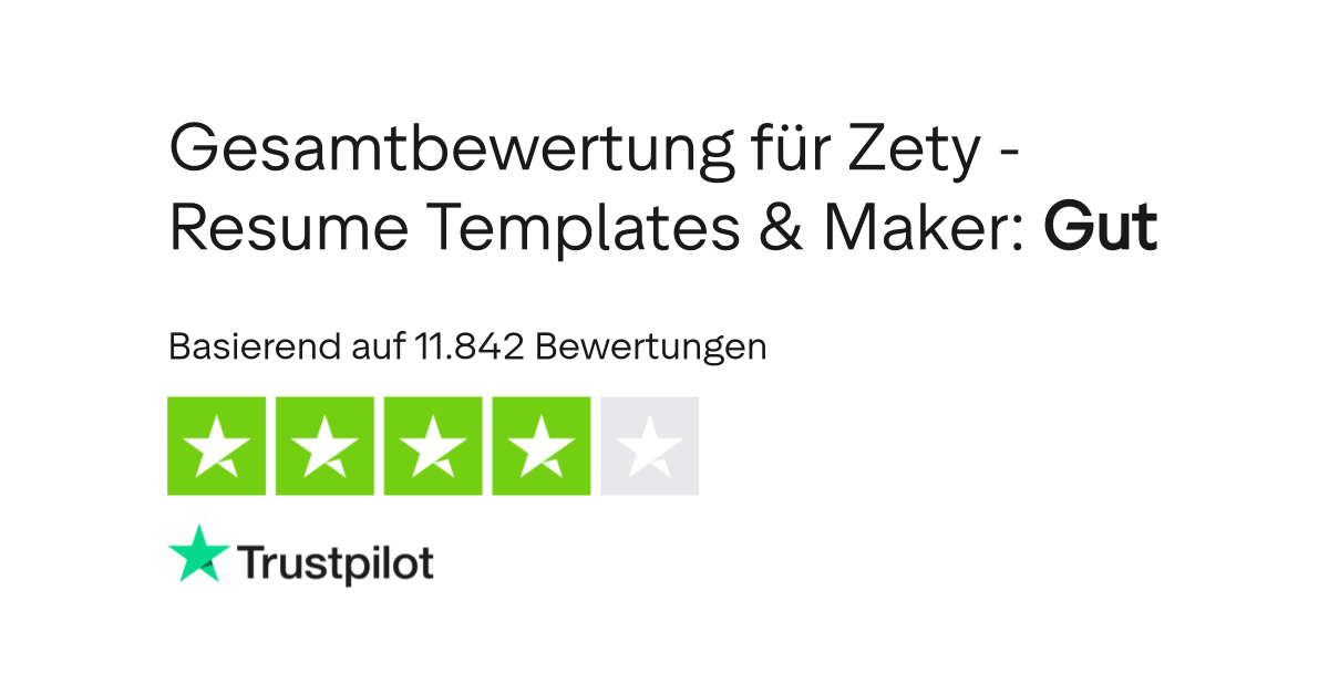 Bewertungen zu Zety | Lesen Sie Kundenbewertungen zu zety.com