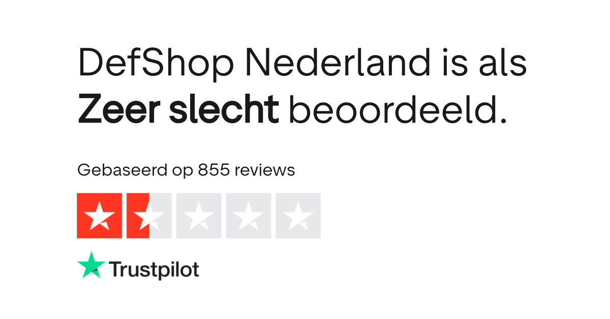 DefShop Nederland reviews | Bekijk consumentenreviews over www.def-shop.nl