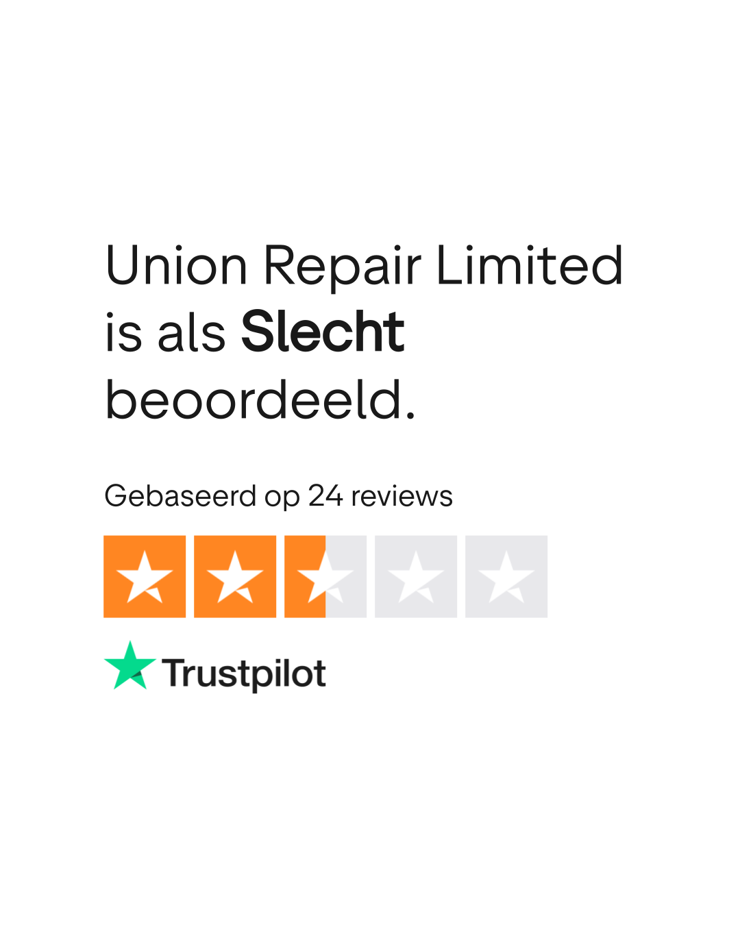 Union Repair Limited reviews | Bekijk consumentenreviews over www ...