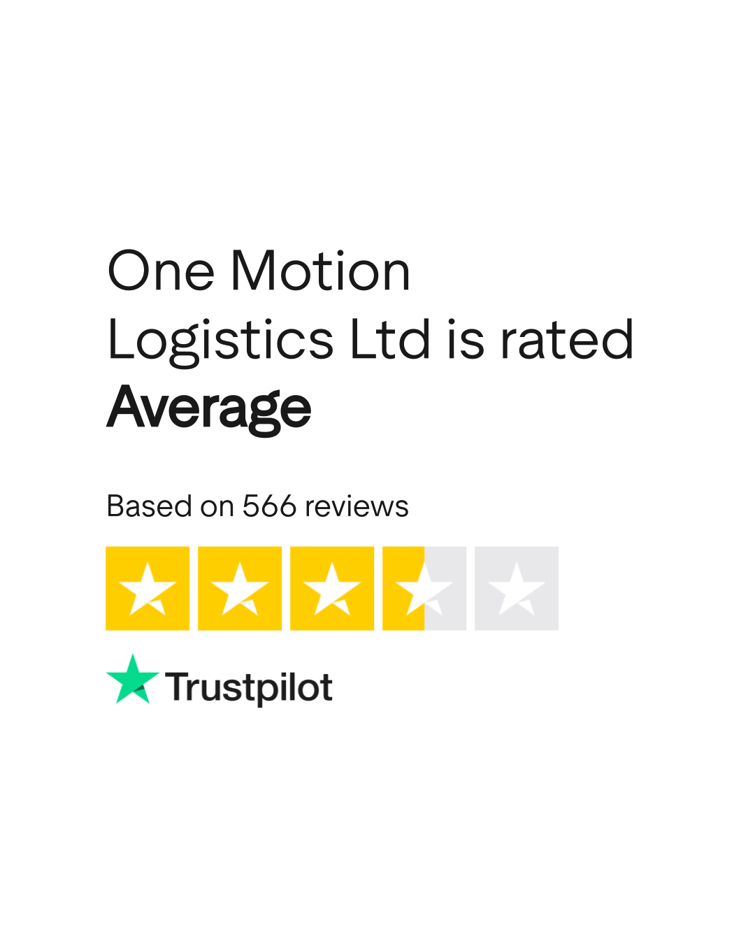 One Motion Logistics Ltd Reviews | Read Customer Service Reviews of www ...