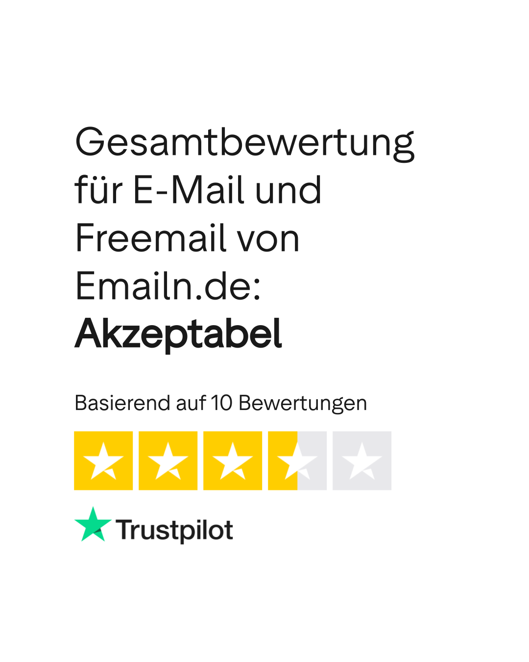 Bewertungen zu E-Mail und Freemail von Emailn.de | Lesen Sie ...