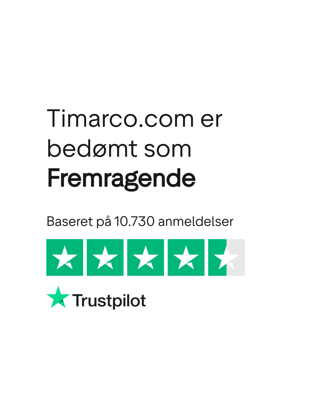 Anmeldelser af Timarco.com | Læs kundernes anmeldelser af www.timarco.com