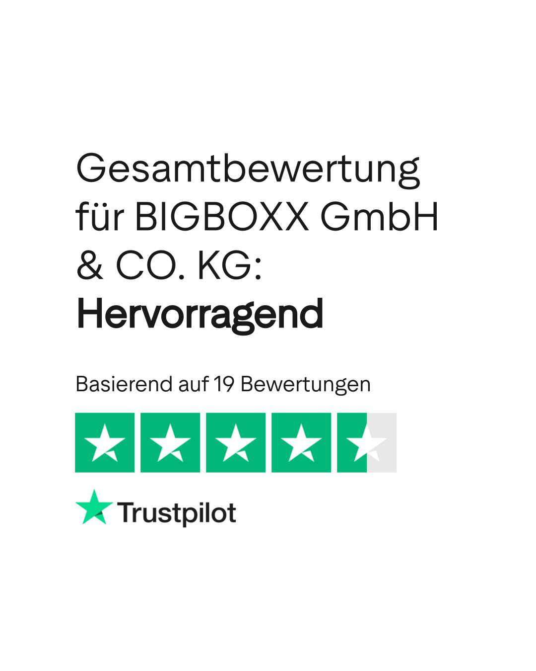Bewertungen zu BIGBOXX GmbH & CO. KG | Lesen Sie Kundenbewertungen zu ...