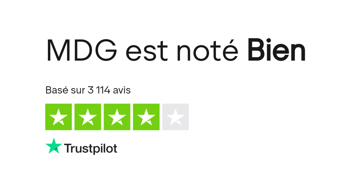 Avis de MDG | Lisez les avis marchands de mdg.com