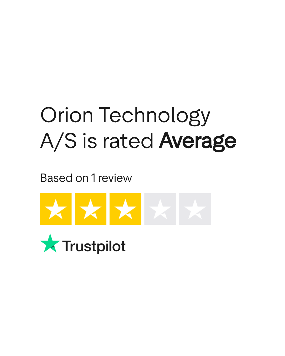 Orion Technology A/S Reviews | Read Customer Service Reviews of orion ...