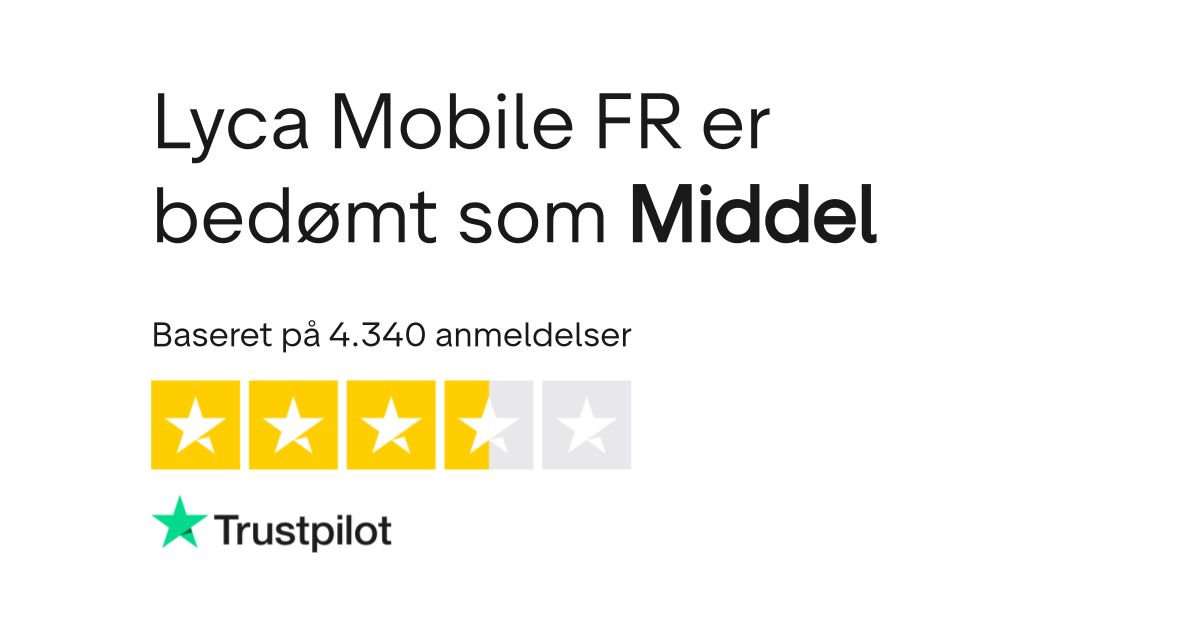 Anmeldelser af Lyca Mobile FR | Læs kundernes anmeldelser af www ...