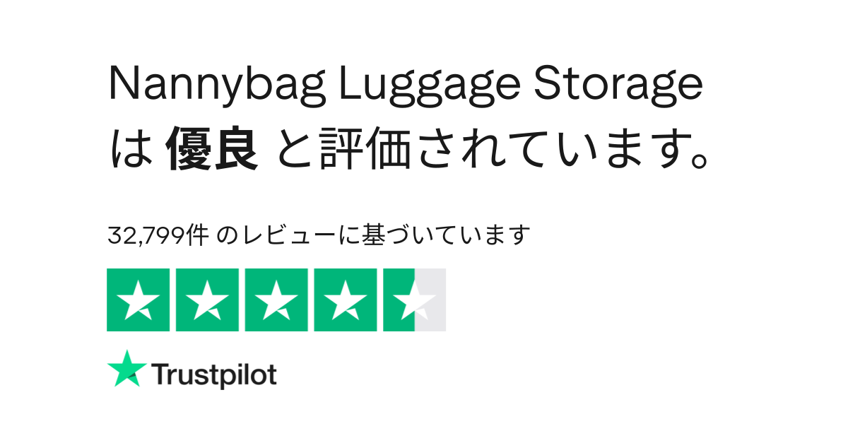 Nannybag Luggage Storage のレビュー| nannybag.com についてカスタマーサービスのレビューをご覧ください