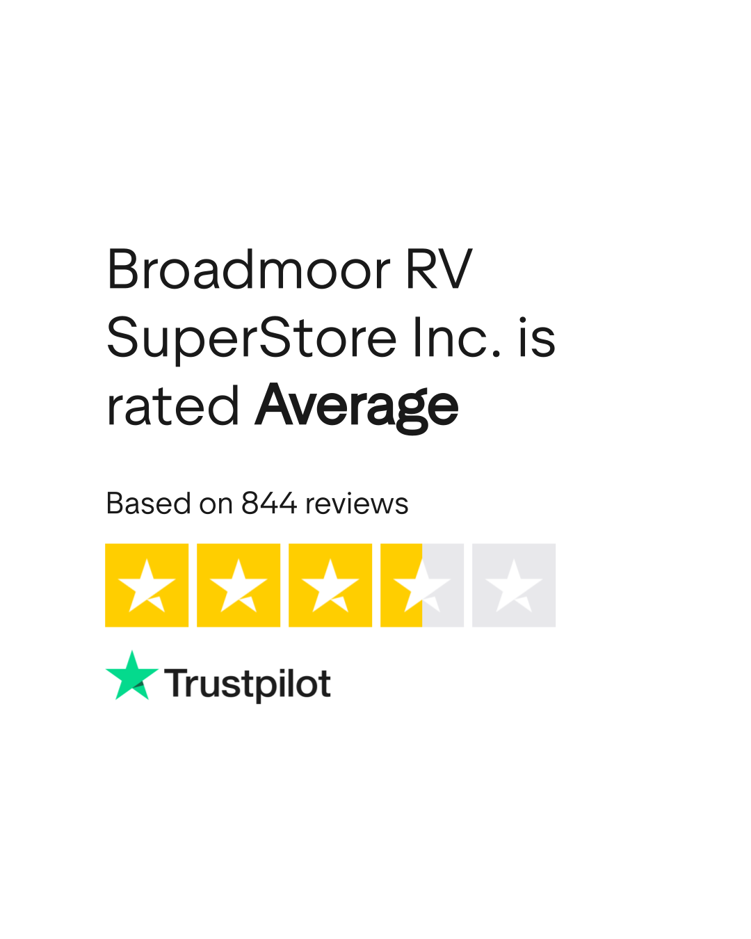 Broadmoor RV SuperStore Inc. Reviews | Read Customer Service Reviews of ...