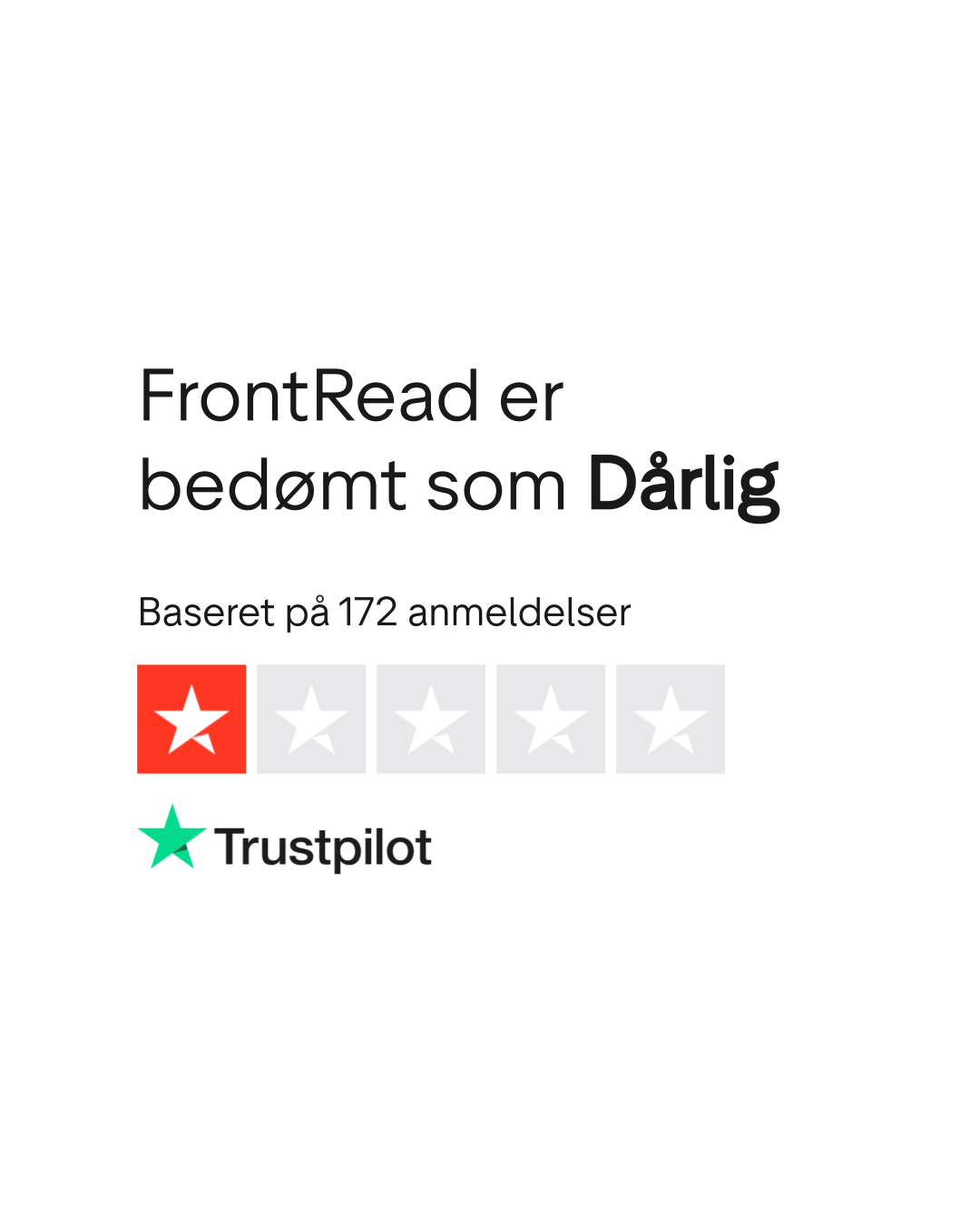 Anmeldelser af FrontRead | Læs kundernes anmeldelser af frontread.com