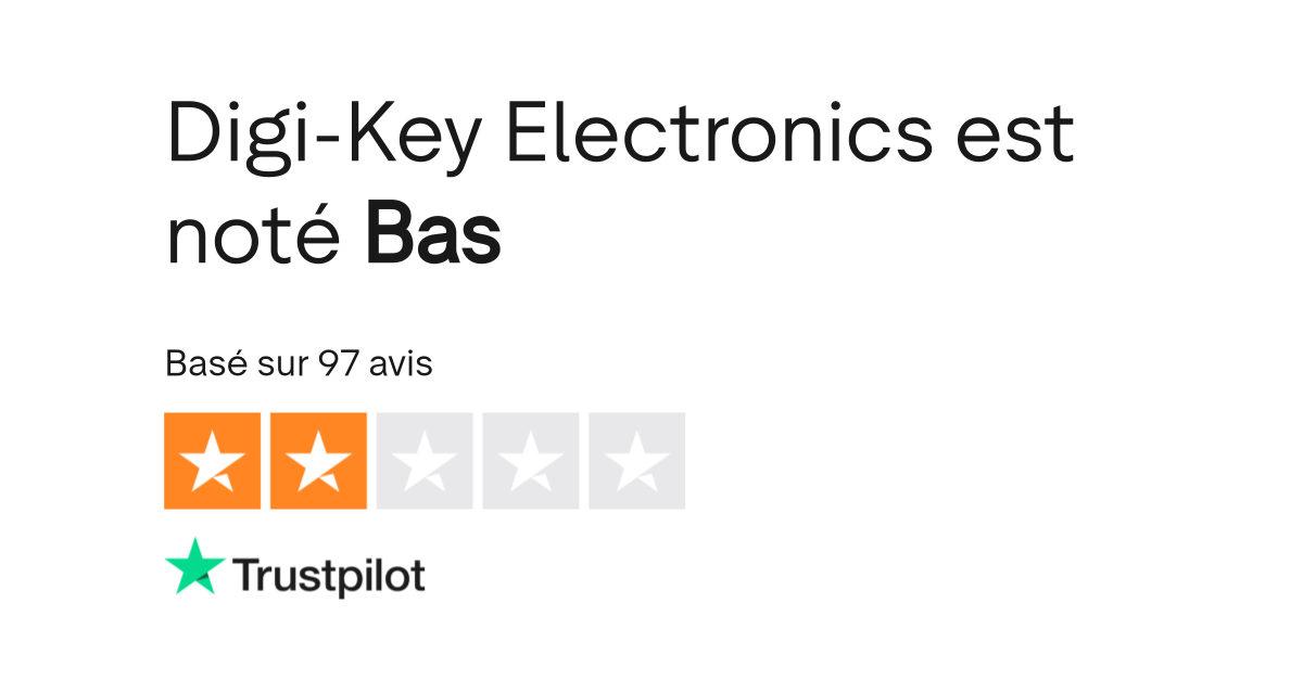 Avis de Digi-Key Electronics | Lisez les avis marchands de digikey.com