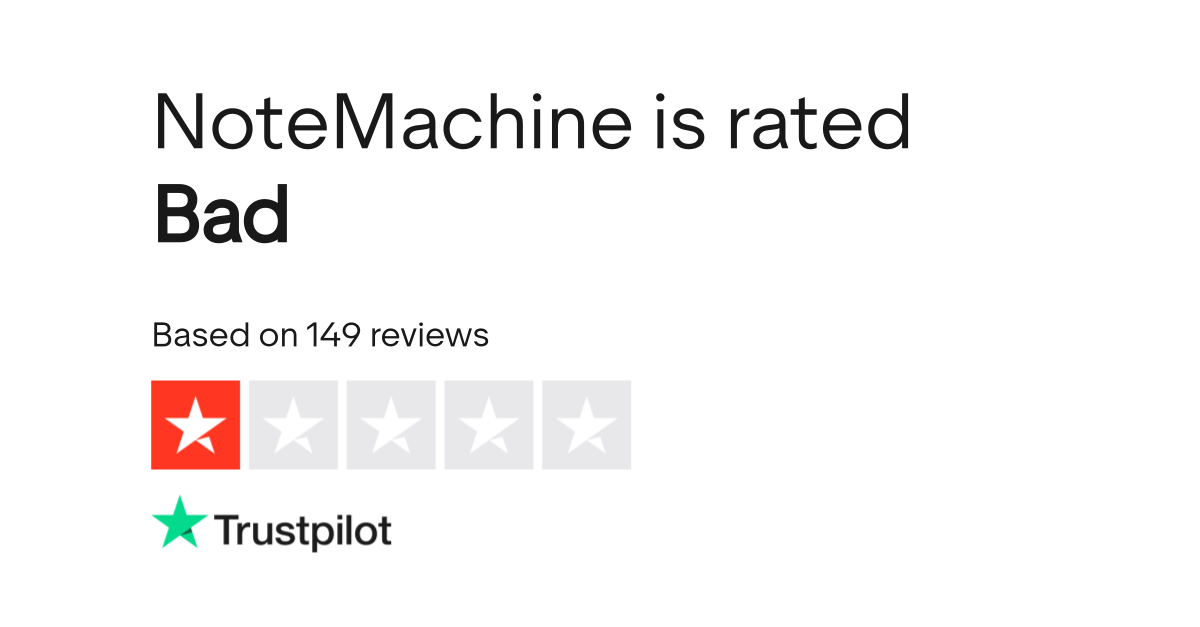 NoteMachine Reviews | Read Customer Service Reviews of notemachineuk.co.uk