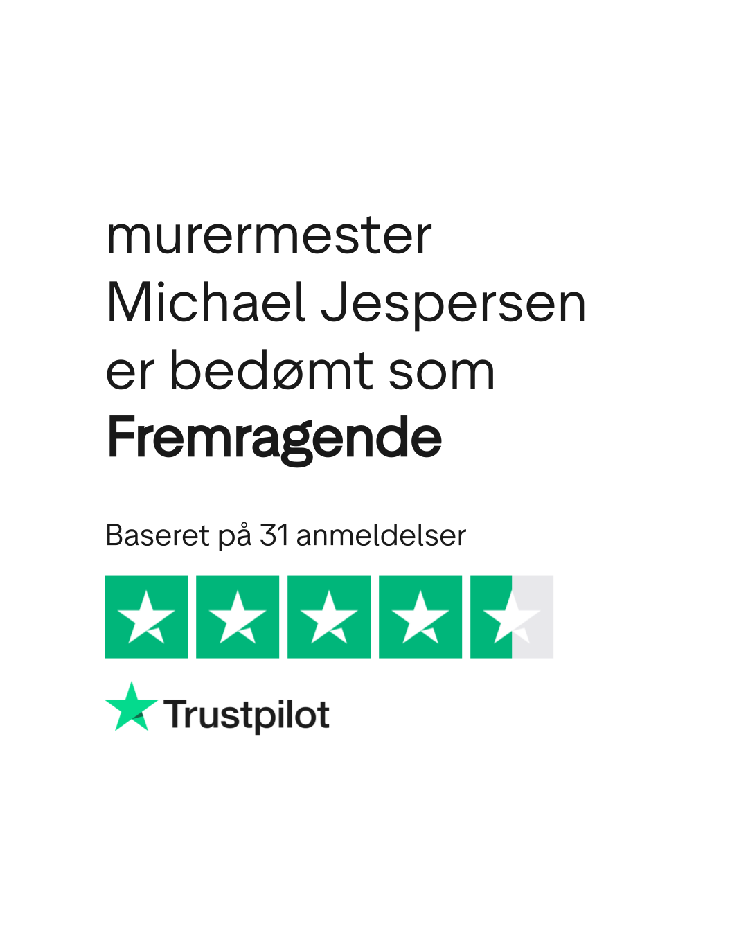 Anmeldelser af murermester Michael Jespersen | Læs kundernes ...