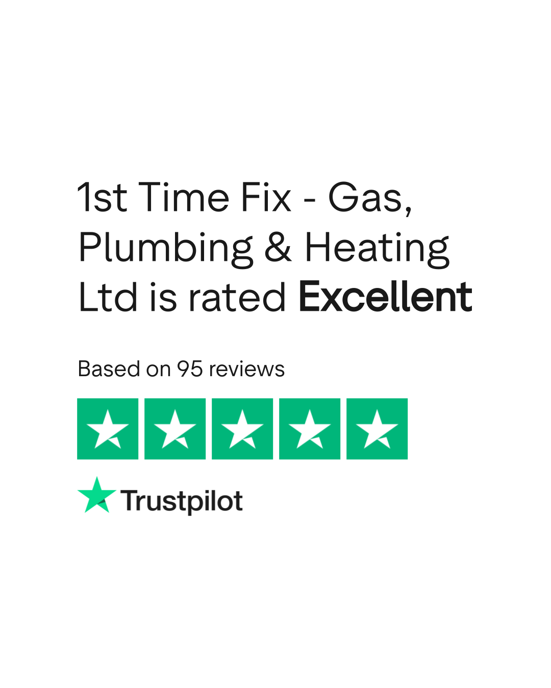 1st Time Fix - Gas, Plumbing & Heating Ltd Reviews | Read Customer ...