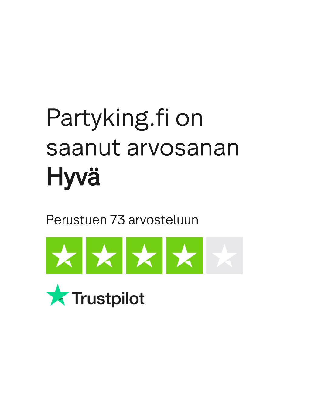 Arvostelut Partyking.fi | Lue asiakkaiden arvosteluja yrityksestä partyking.fi