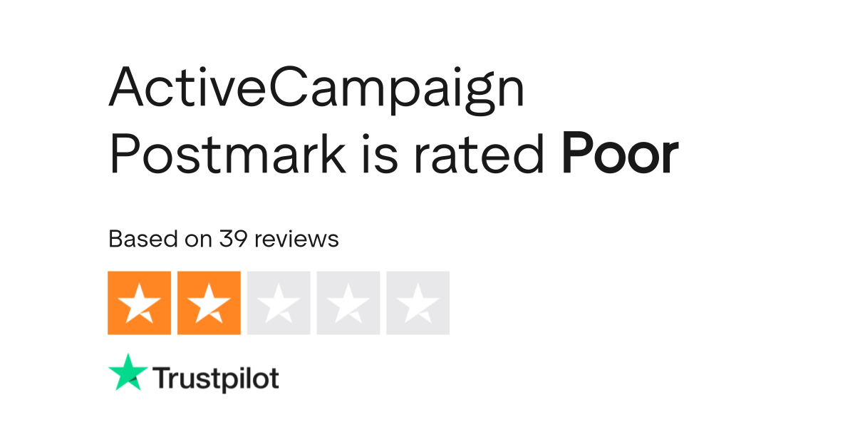 ActiveCampaign Postmark Reviews | Read Customer Service Reviews of ...