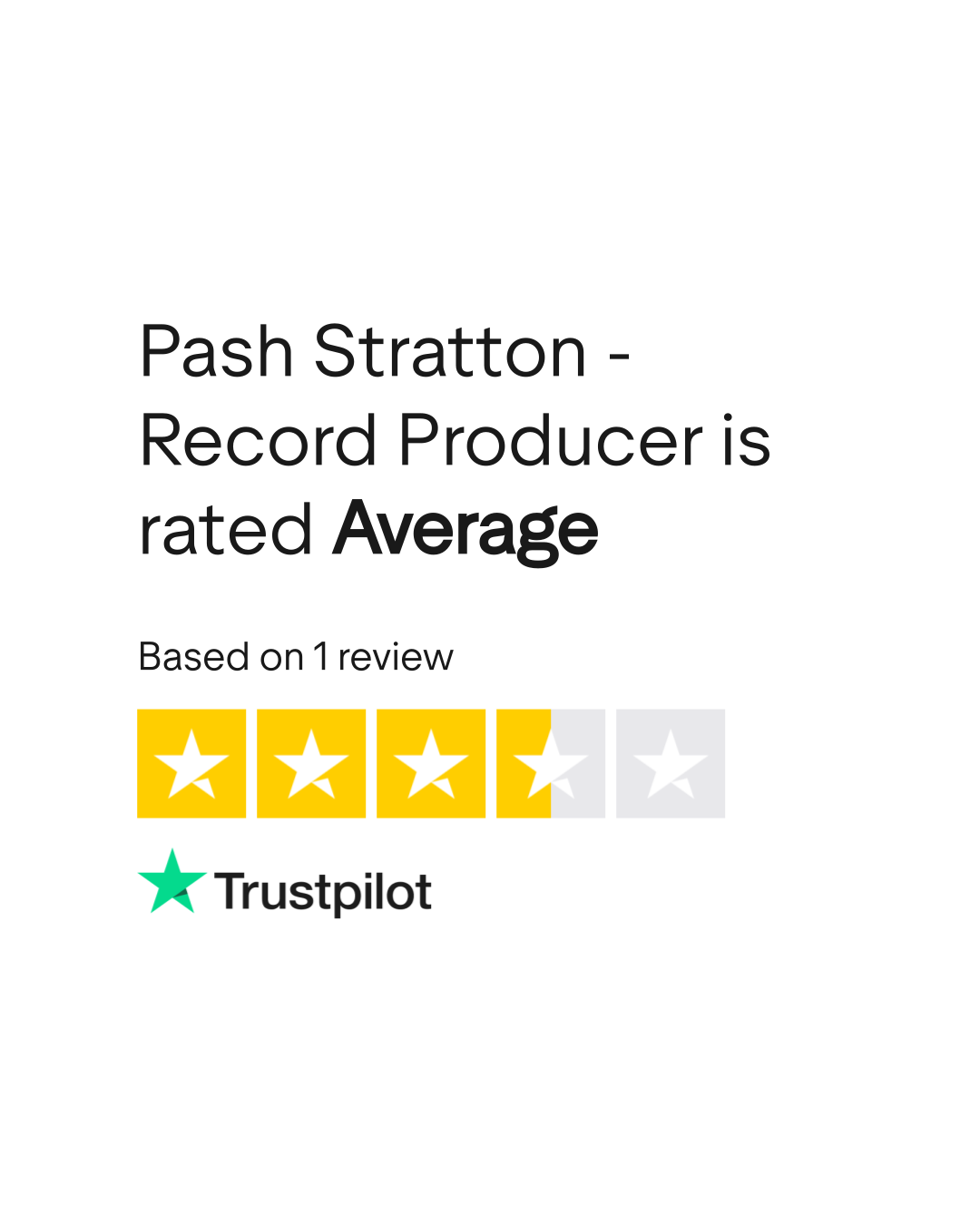 Pash Stratton - Record Producer Reviews | Read Customer Service Reviews ...