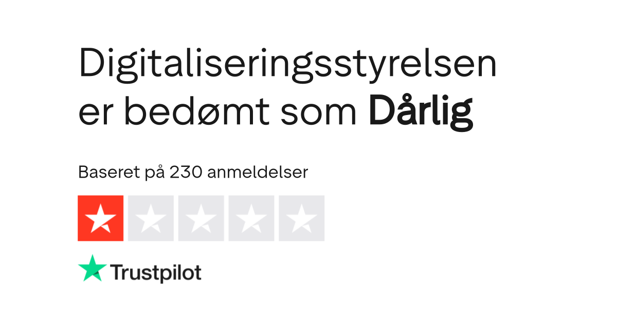 Anmeldelser af Digitaliseringsstyrelsen | Læs kundernes anmeldelser af ...