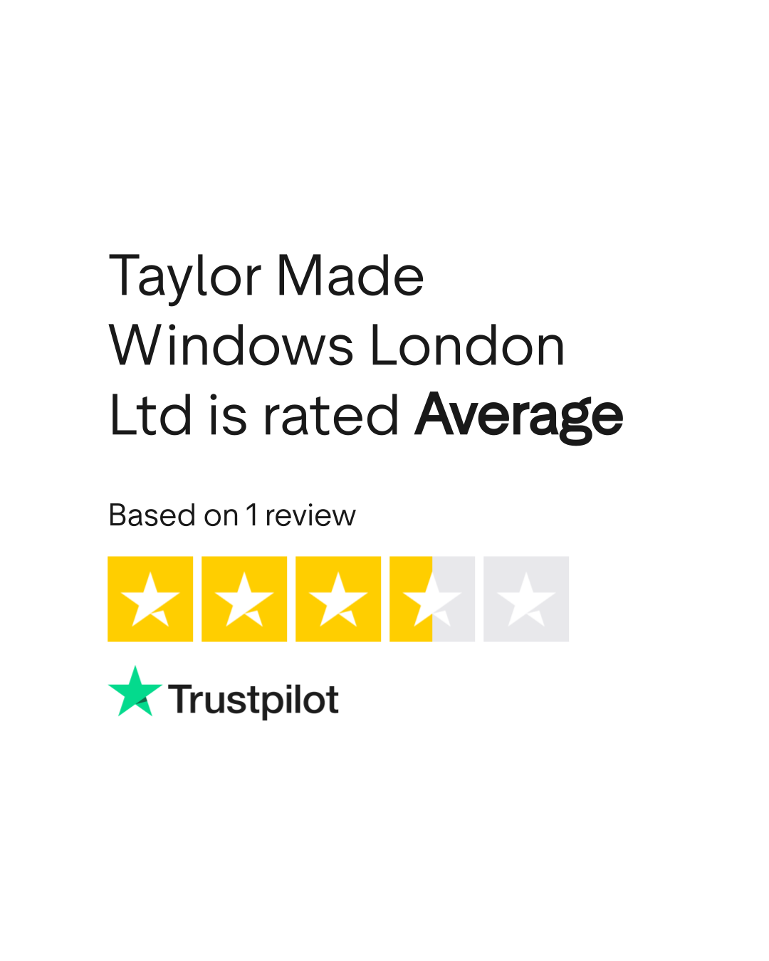 Taylor Made Windows London Ltd Reviews | Read Customer Service Reviews ...