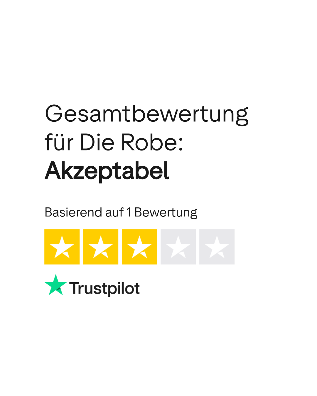 Bewertungen zu Die Robe | Lesen Sie Kundenbewertungen zu die-robe.de