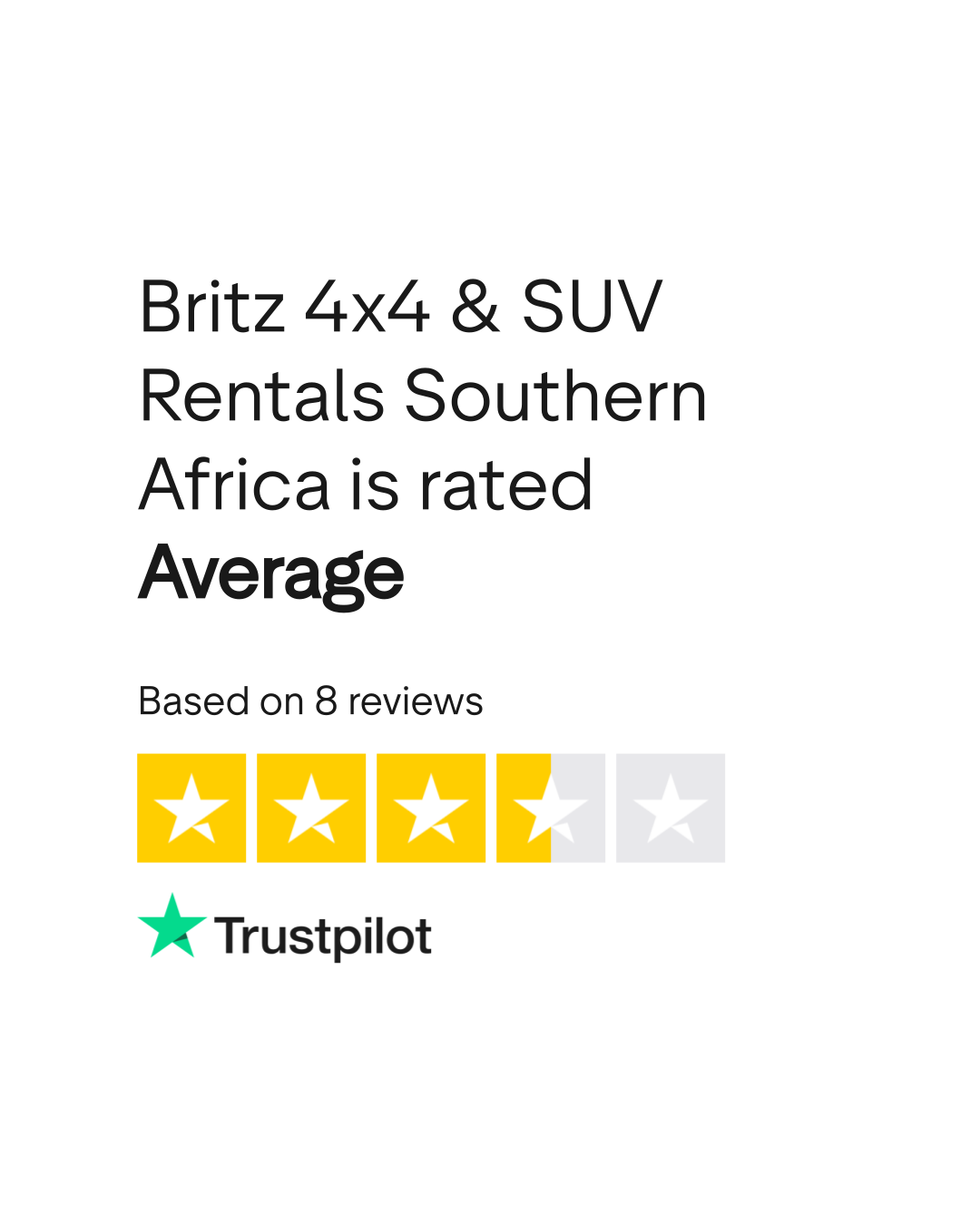 Britz 4x4 & SUV Rentals Southern Africa Reviews | Read Customer Service ...