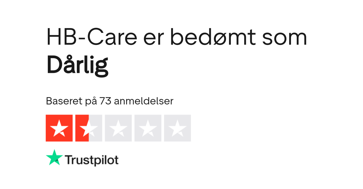 Anmeldelser af HB-Care | Læs kundernes anmeldelser af hb-care.dk