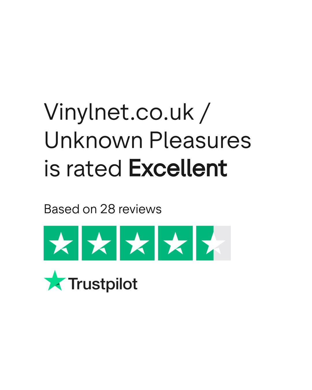 Vinylnet.co.uk / Unknown Pleasures Reviews | Read Customer Service ...