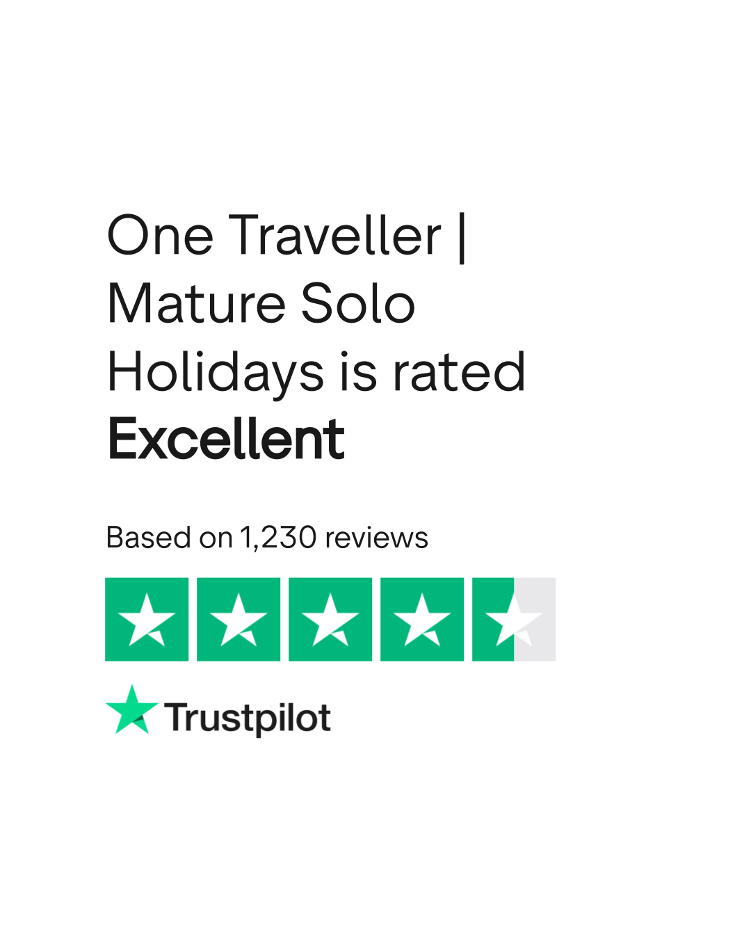 One Traveller | Mature Solo Holidays Reviews | Read Customer Service ...