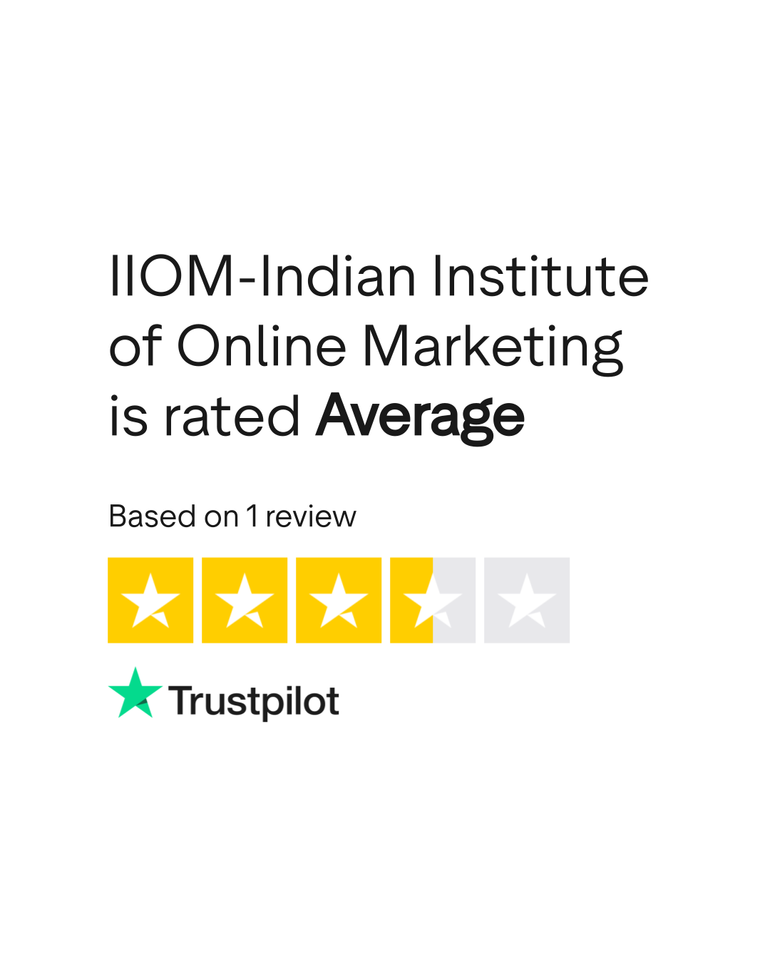 IIOM-Indian Institute of Online Marketing Reviews | Read Customer ...