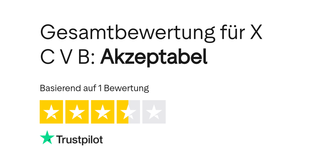 Bewertungen zu X C V B | Lesen Sie Kundenbewertungen zu xcvb.co.uk