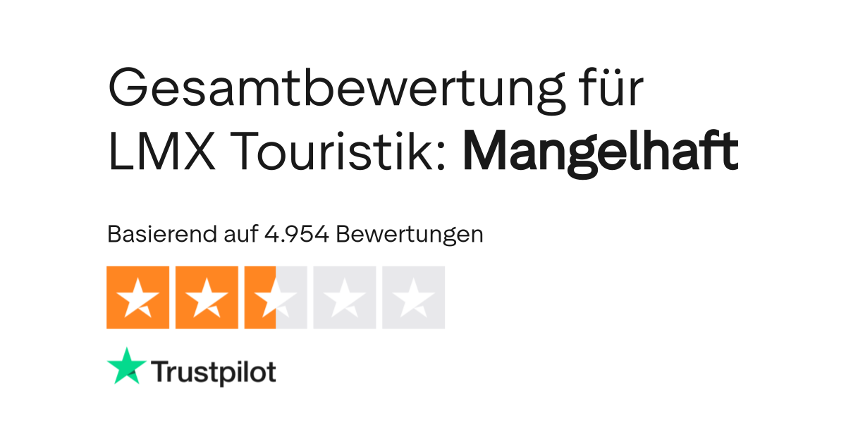 Bewertungen zu LMX Touristik | Lesen Sie Kundenbewertungen zu lmx.de