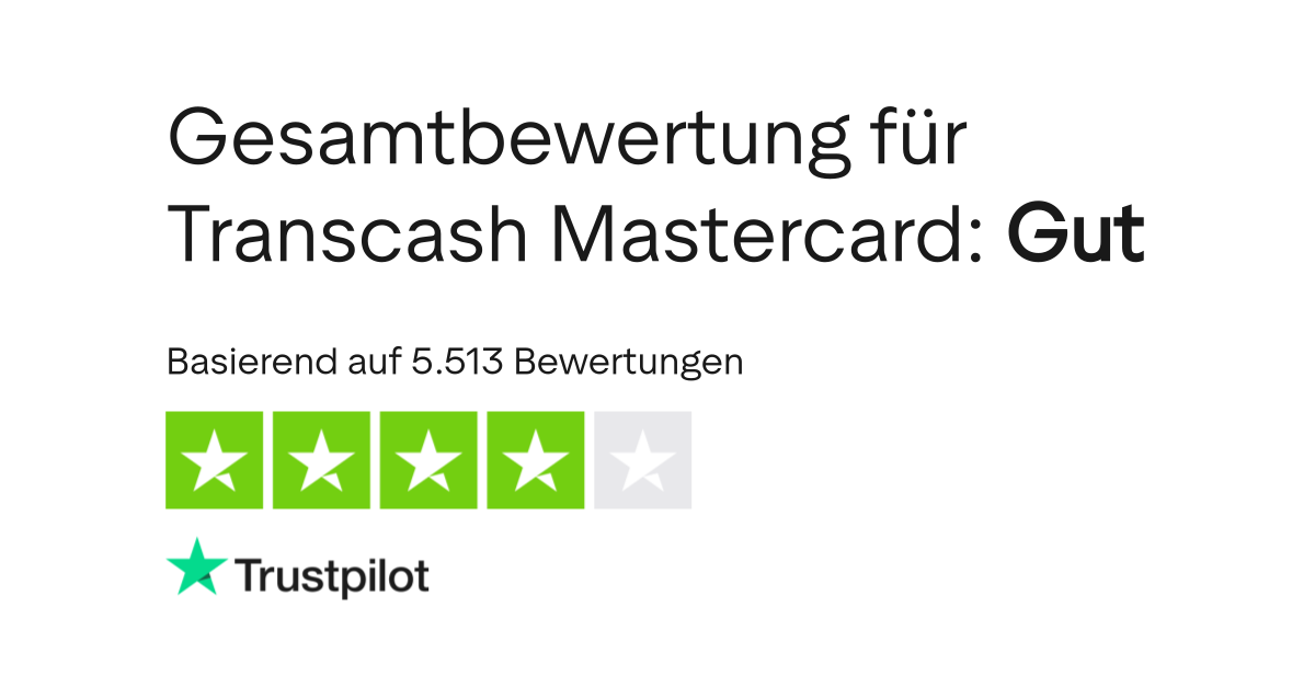 Bewertungen zu Transcash Mastercard | Lesen Sie Kundenbewertungen zu ...