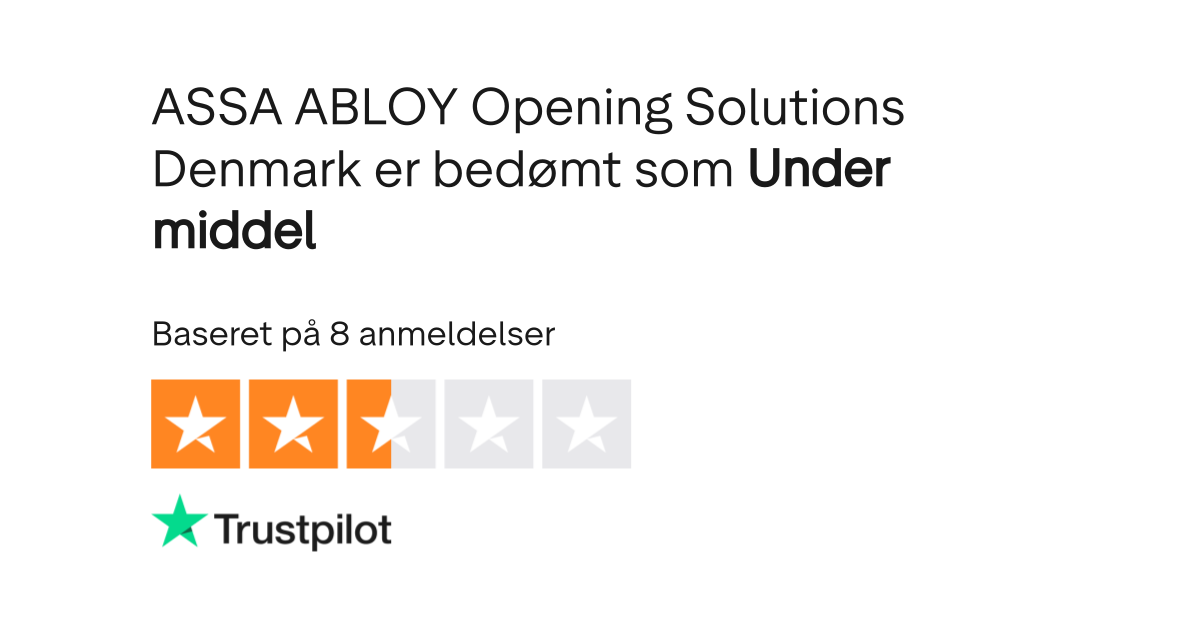 Anmeldelser af ASSA ABLOY Opening Solutions Denmark | Læs kundernes anmeldelser af ...