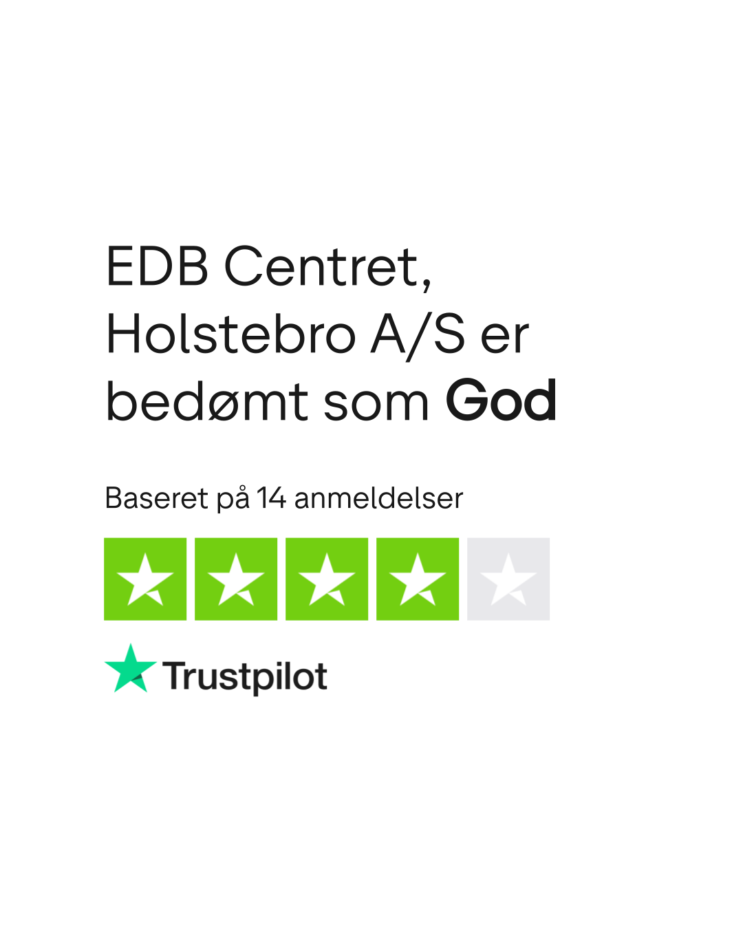 Anmeldelser af EDB Centret, Holstebro A/S | Læs kundernes anmeldelser ...