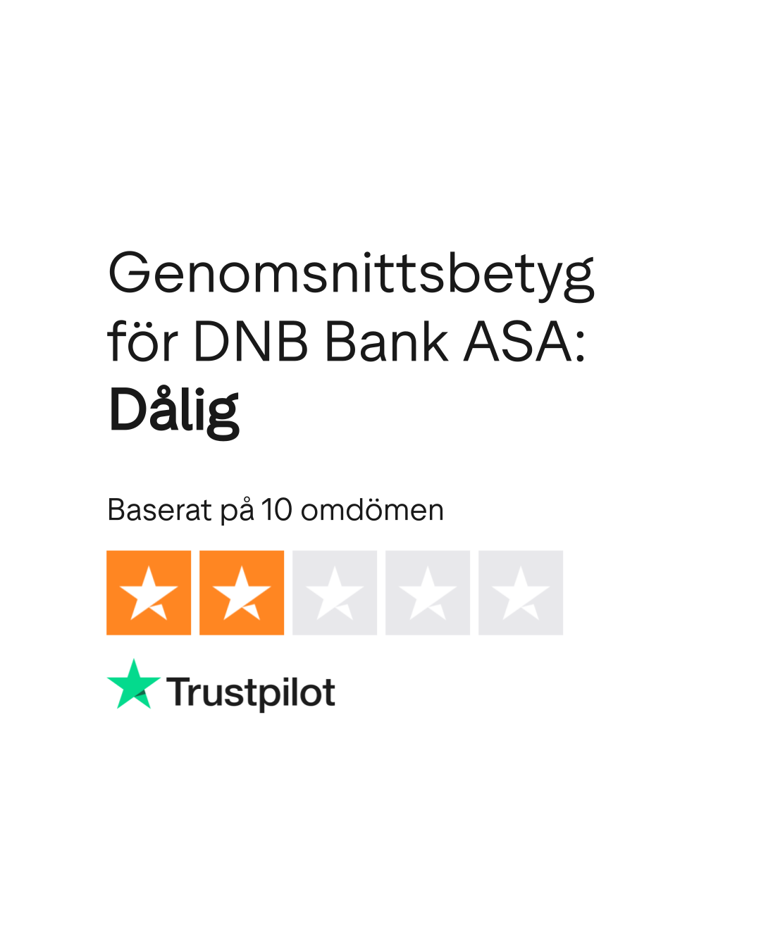 Omdömen om DNB Bank ASA | Läs kundernas omdömen om dnb.se