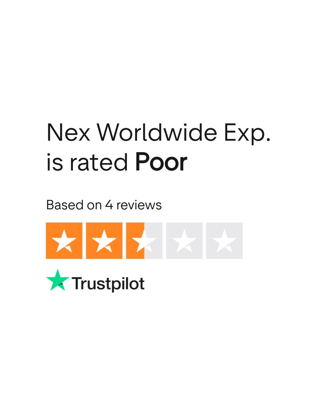 Nex Worldwide Exp. Reviews | Read Customer Service Reviews of shipnex.com