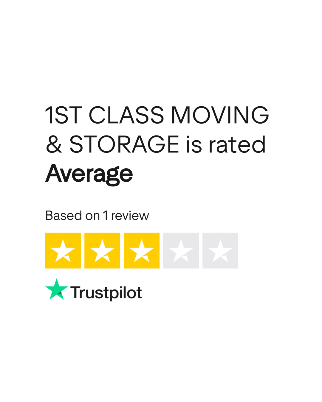 1ST CLASS MOVING & STORAGE Reviews | Read Customer Service Reviews of ...