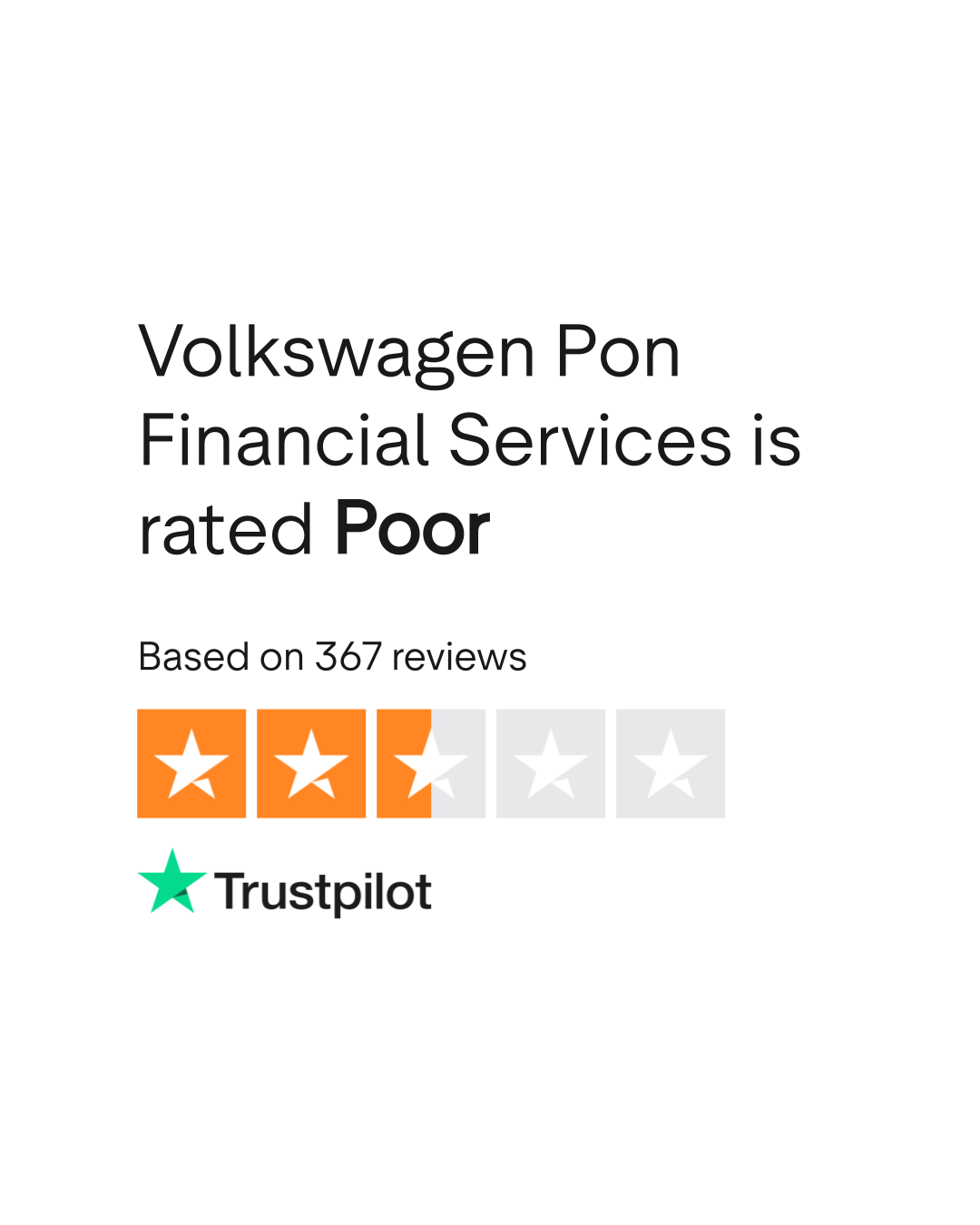 Volkswagen Pon Financial Services Reviews | Read Customer Service ...