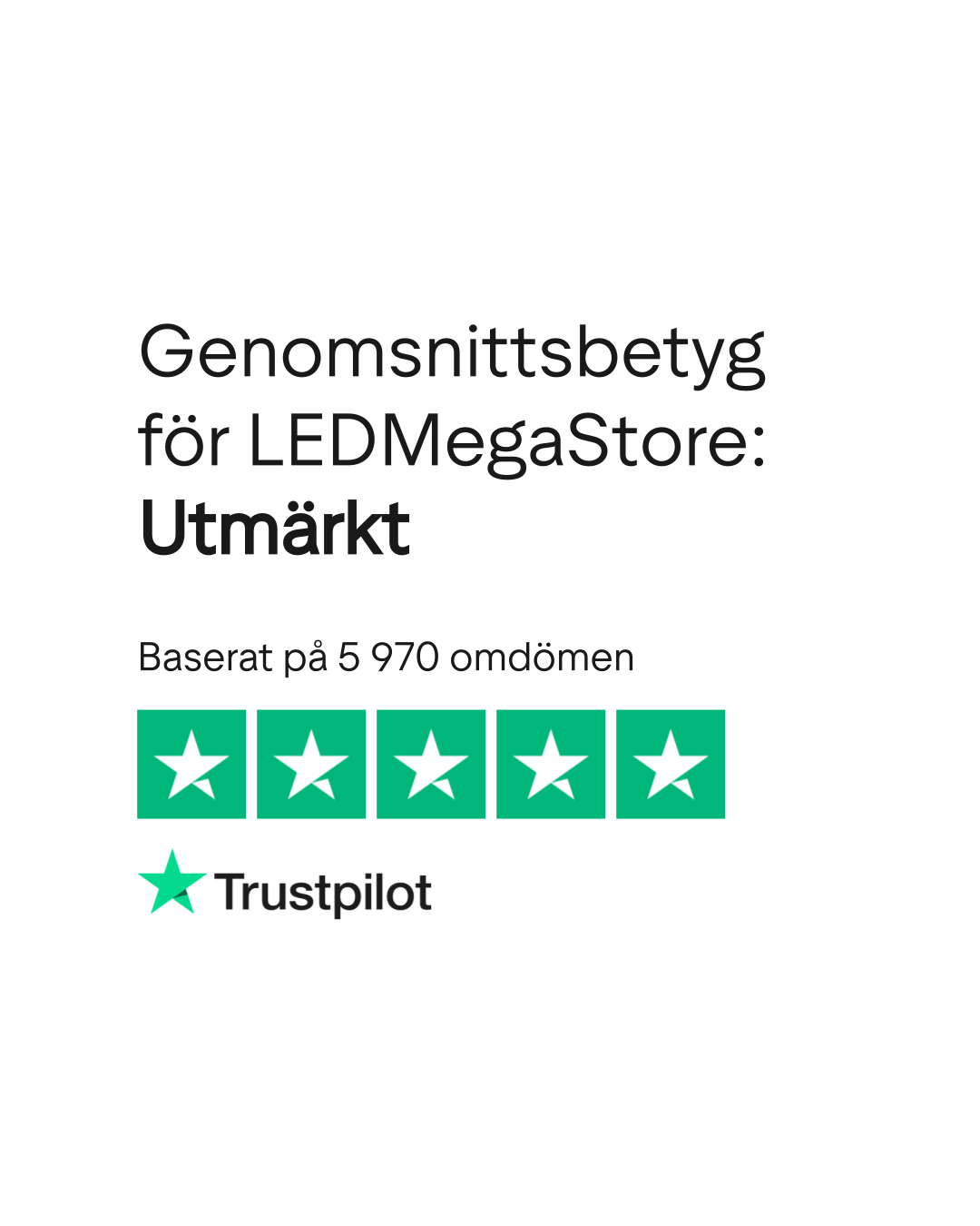 Omdömen om LEDMegaStore | Läs kundernas omdömen om www.ledmegastore.se