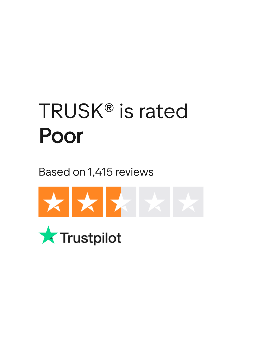 TRUSK® Reviews | Read Customer Service Reviews of trusk.com
