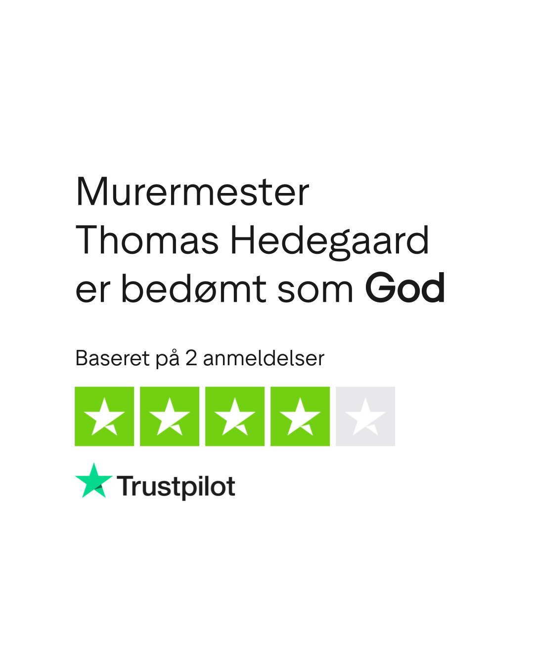 Anmeldelser af Murermester Thomas Hedegaard | Læs kundernes anmeldelser ...