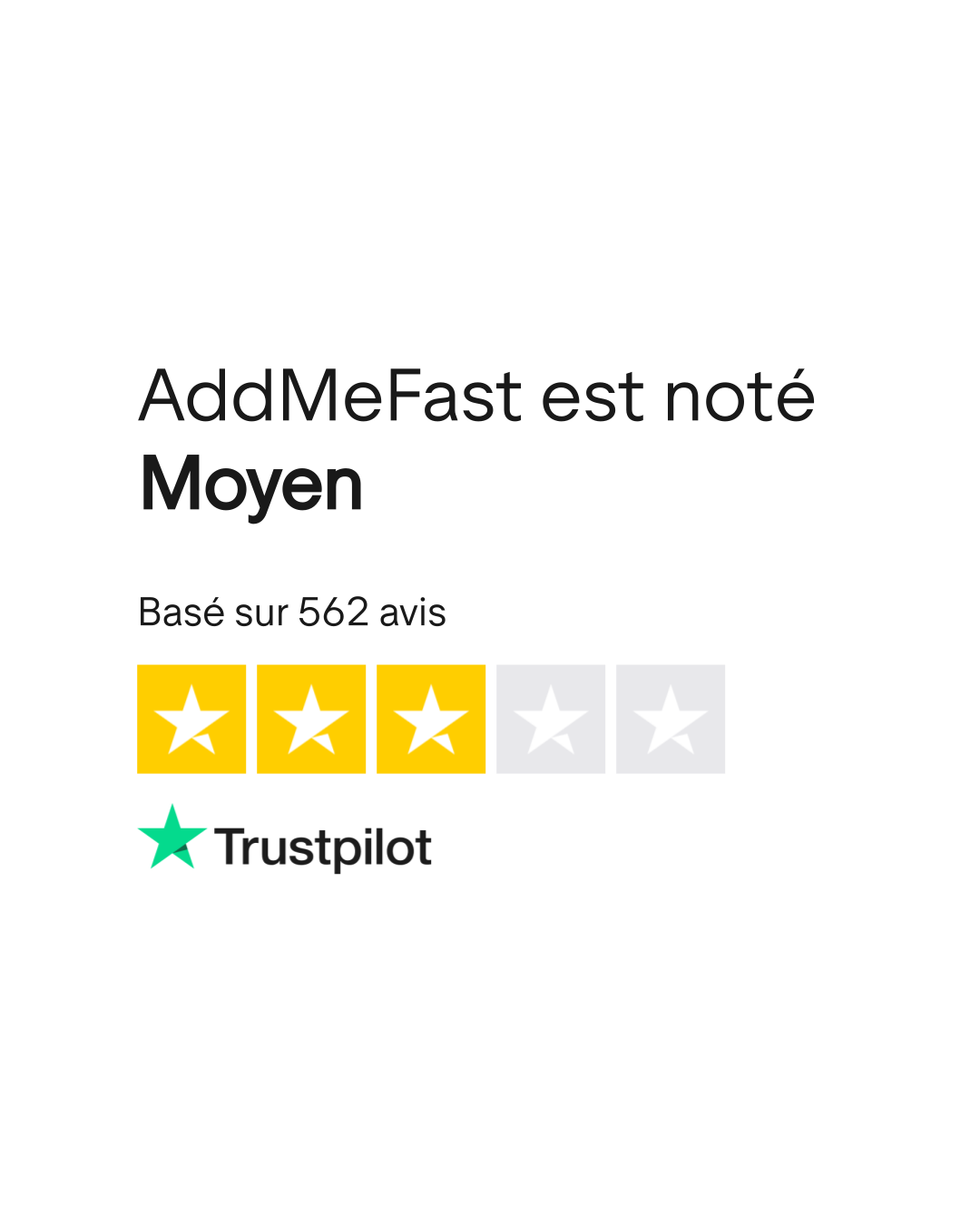 Avis de AddMeFast | Lisez les avis marchands de addmefast.com