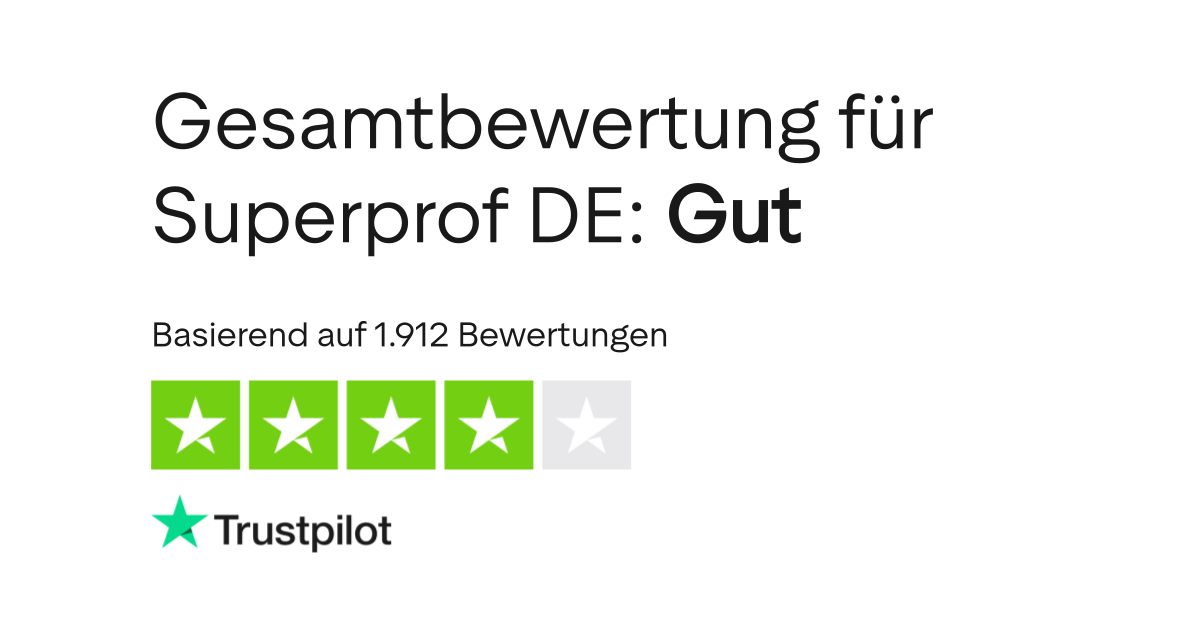 Bewertungen zu Superprof DE | Lesen Sie Kundenbewertungen zu superprof.de