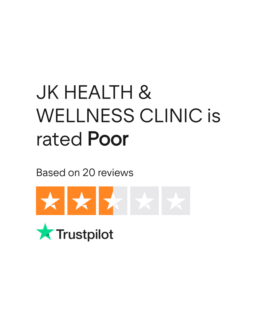JK HEALTH & WELLNESS CLINIC Reviews | Read Customer Service Reviews of ...