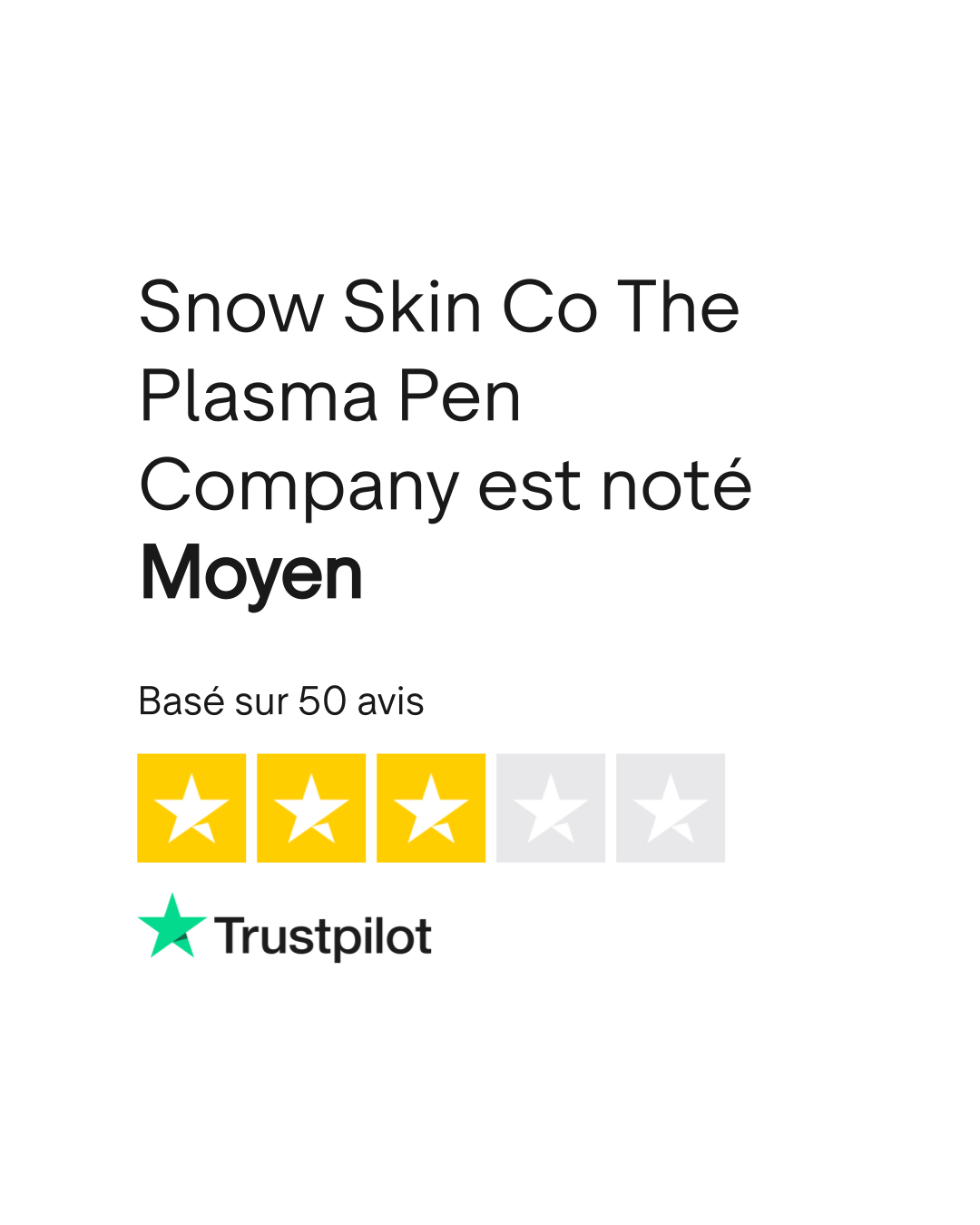 Avis de Snow Skin Co The Plasma Pen Company | Lisez les avis marchands ...
