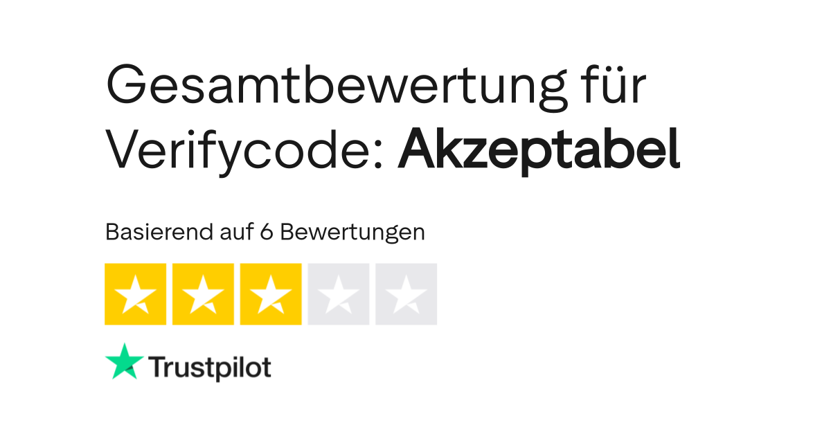 Bewertungen zu Verifycode | Lesen Sie Kundenbewertungen zu verifycode.us