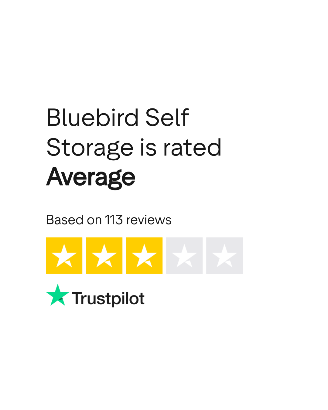 Bluebird Self Storage Reviews | Read Customer Service Reviews of ...