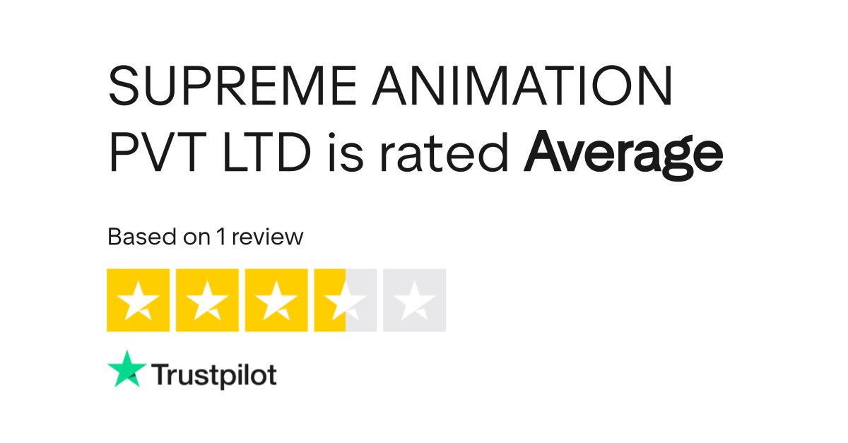 SUPREME ANIMATION PVT LTD Reviews | Read Customer Service Reviews of ...