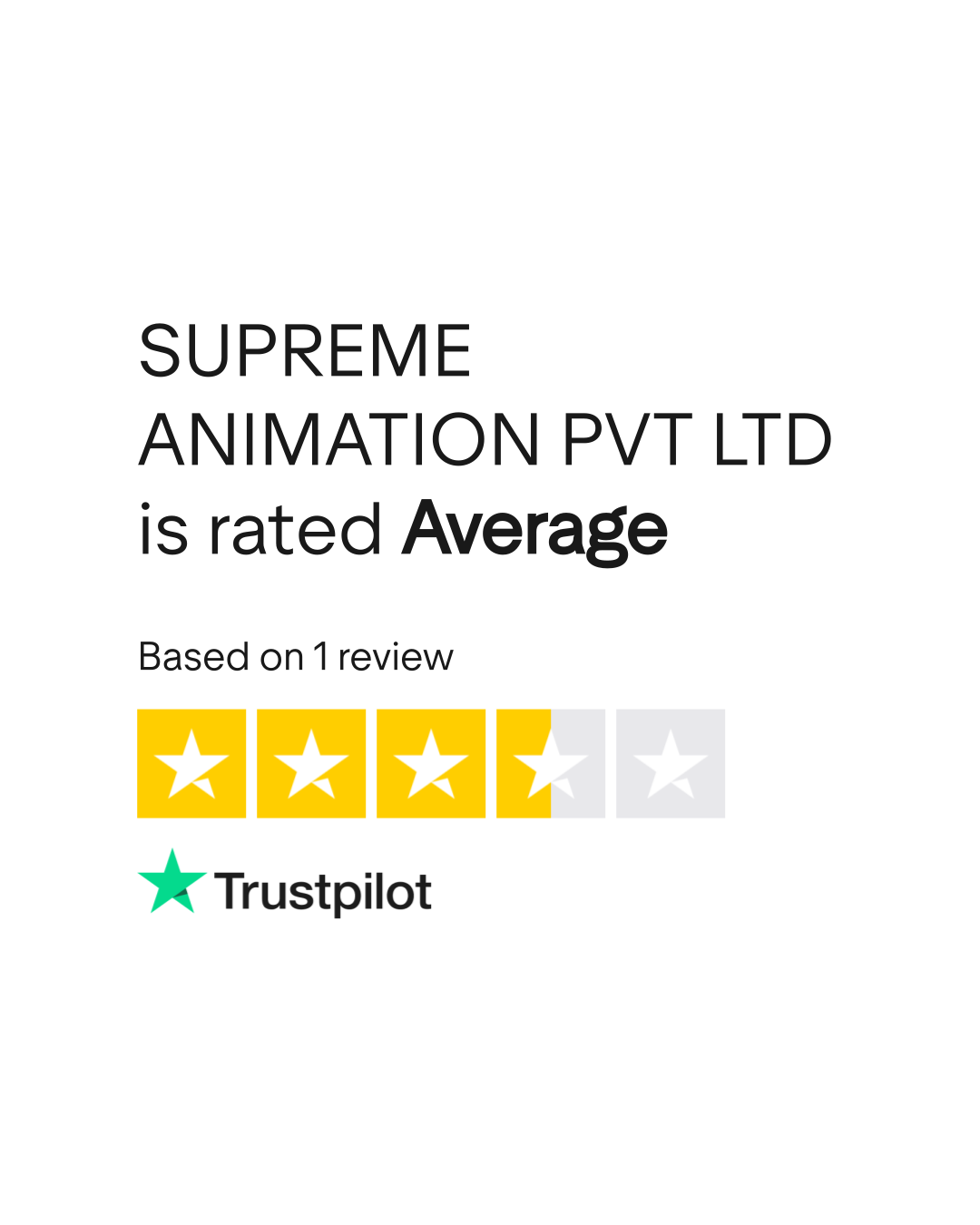 SUPREME ANIMATION PVT LTD Reviews | Read Customer Service Reviews of ...